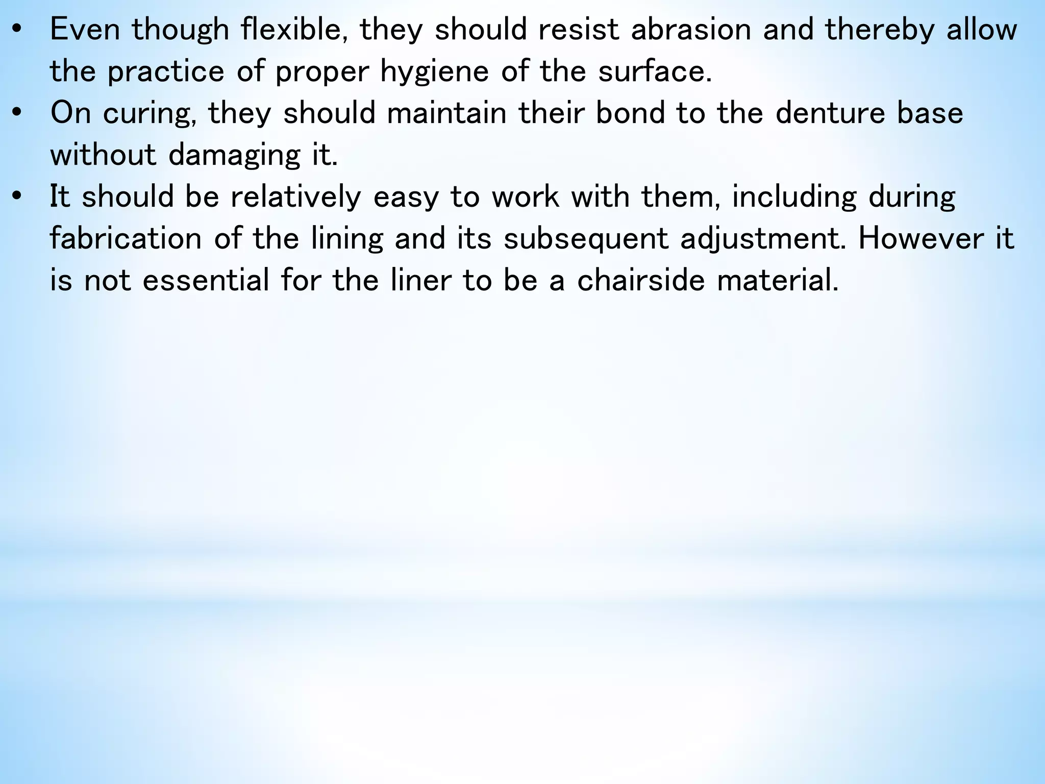 Soft liners and tissue conditioners | PPTX