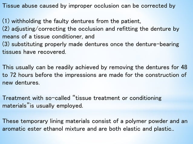 Soft liners and tissue conditioners | PPTX | Dental Health | Diseases ...