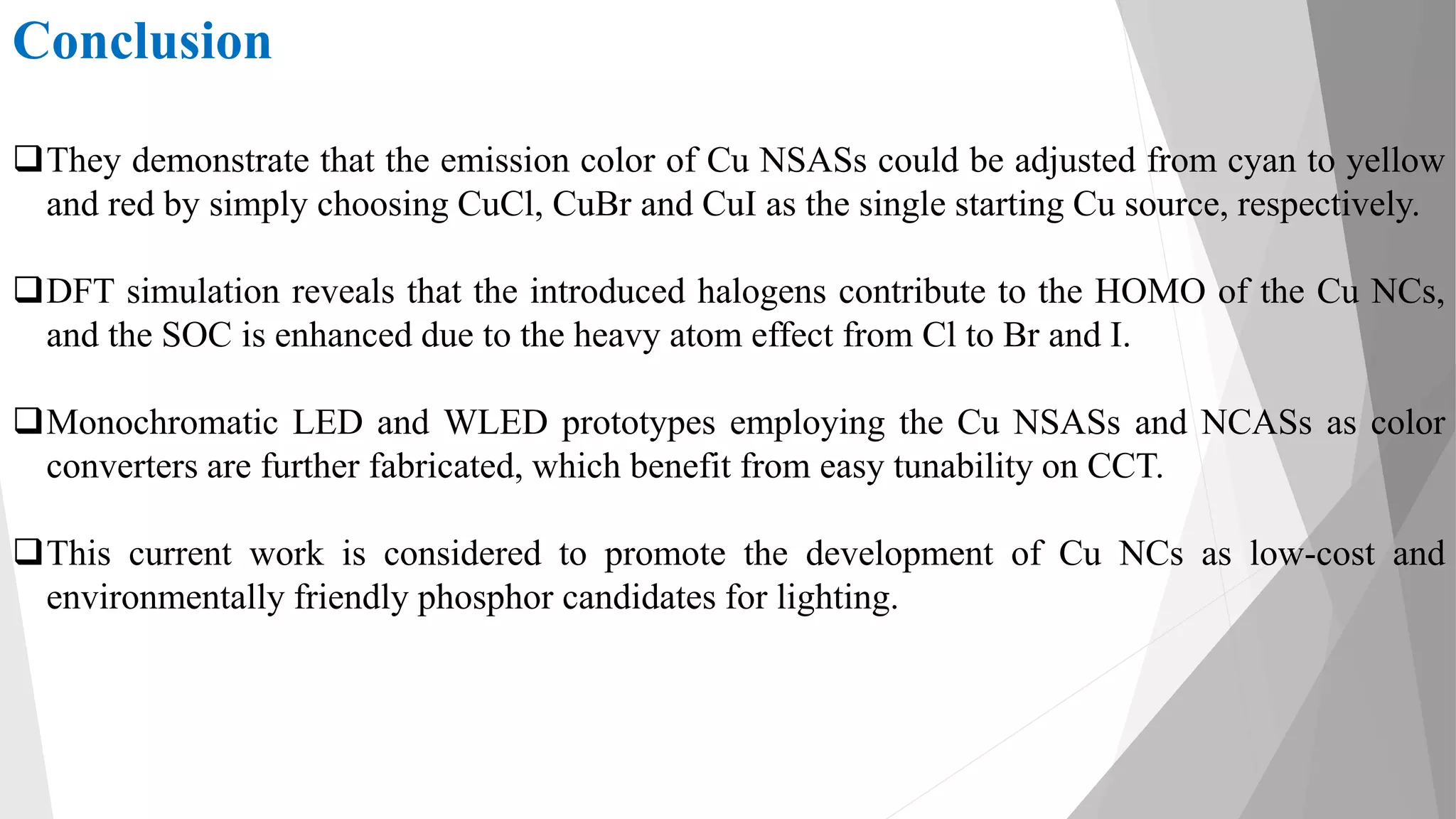 Copper Halide based LED | PPT