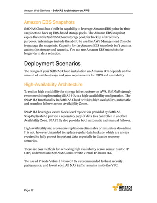 SoftNAS Cloud NAS Architecture on AWS whitepaper | PDF