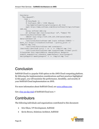 SoftNAS Cloud NAS Architecture on AWS whitepaper | PDF