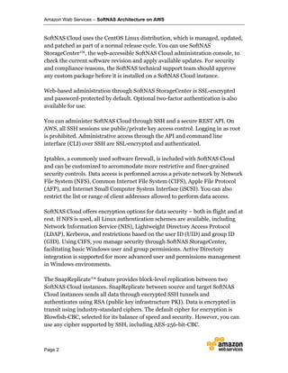 SoftNAS Cloud NAS Architecture on AWS whitepaper | PDF