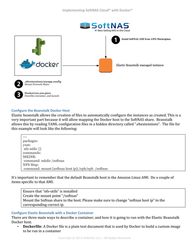 Implementing SoftNAS Cloud with Docker | PDF