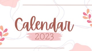 Soft Pink Quirky Floral Boho Calendar 2023 Calendar.pdf