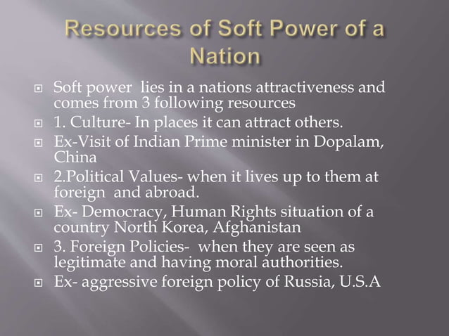 Soft Power Diplomacy | PPTX | Political Issues & policy | Politics