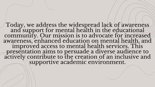 Mental Health in the Educational Community | PPT