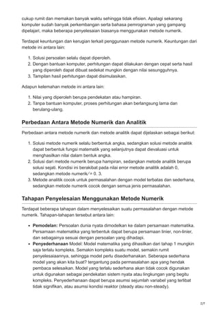 pengantar metode numerik | PDF