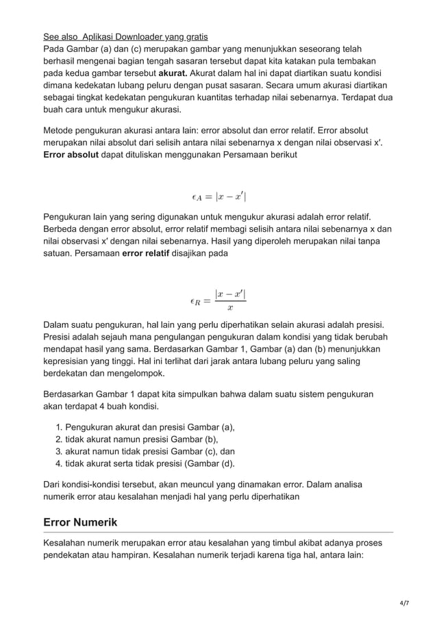 pengantar metode numerik | PDF