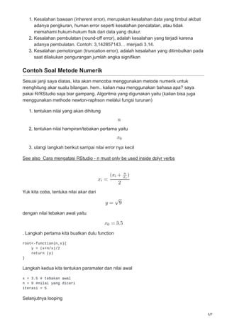 pengantar metode numerik | PDF