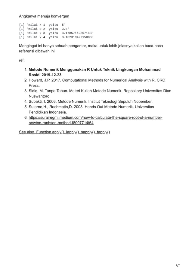 pengantar metode numerik | PDF