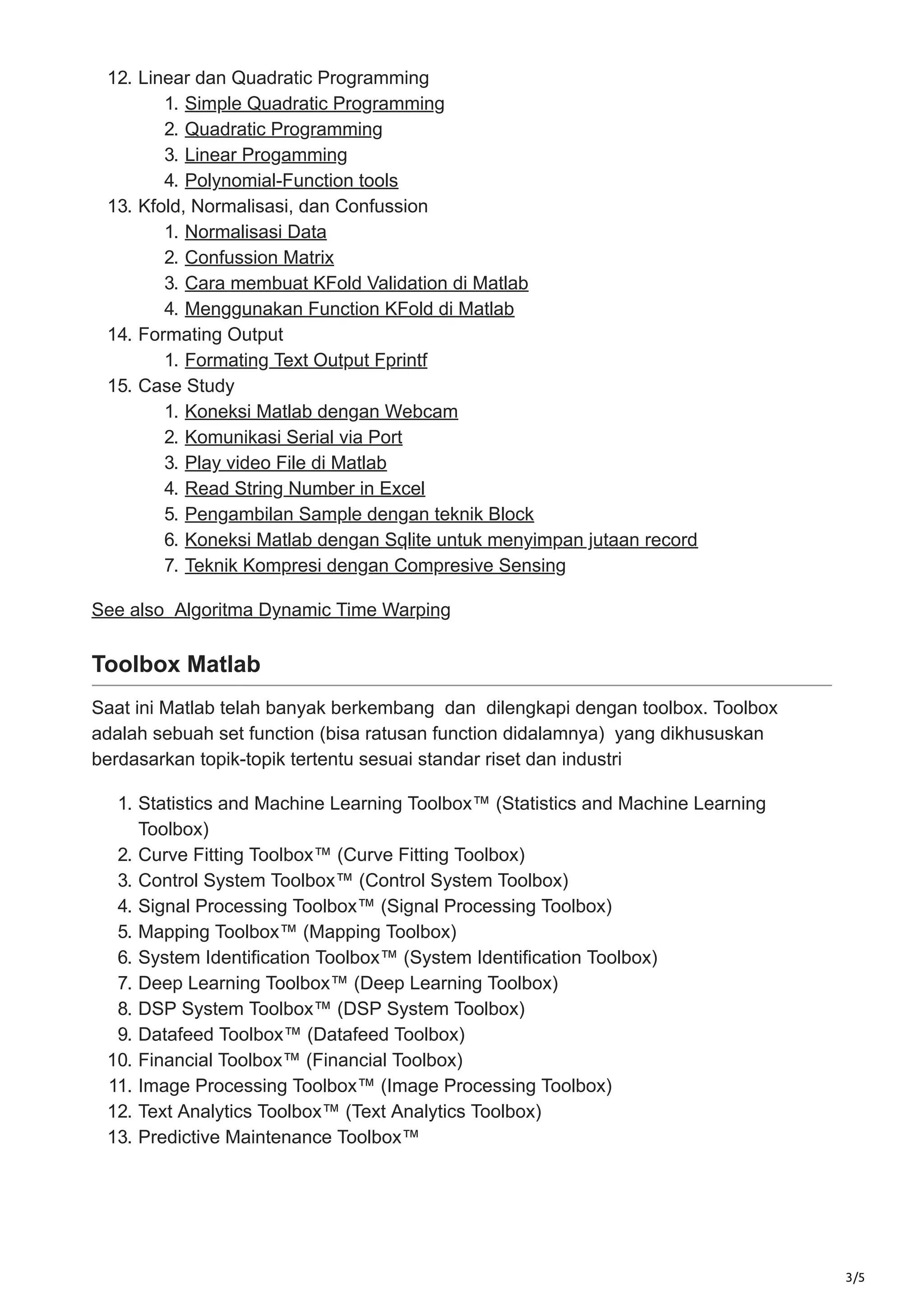 Belajar Pemrograman Matlab | PDF