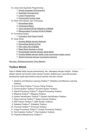 Belajar Pemrograman Matlab | PDF