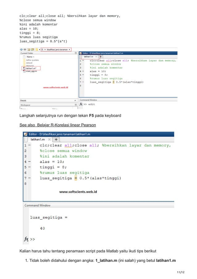 setup widget dan work directory matlab | PDF