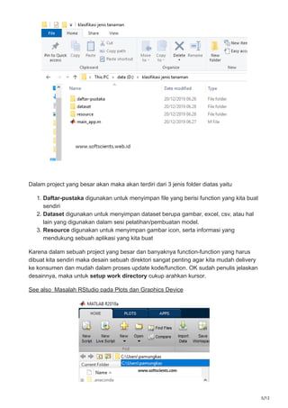 setup widget dan work directory matlab | PDF