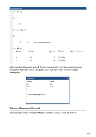 setup widget dan work directory matlab | PDF