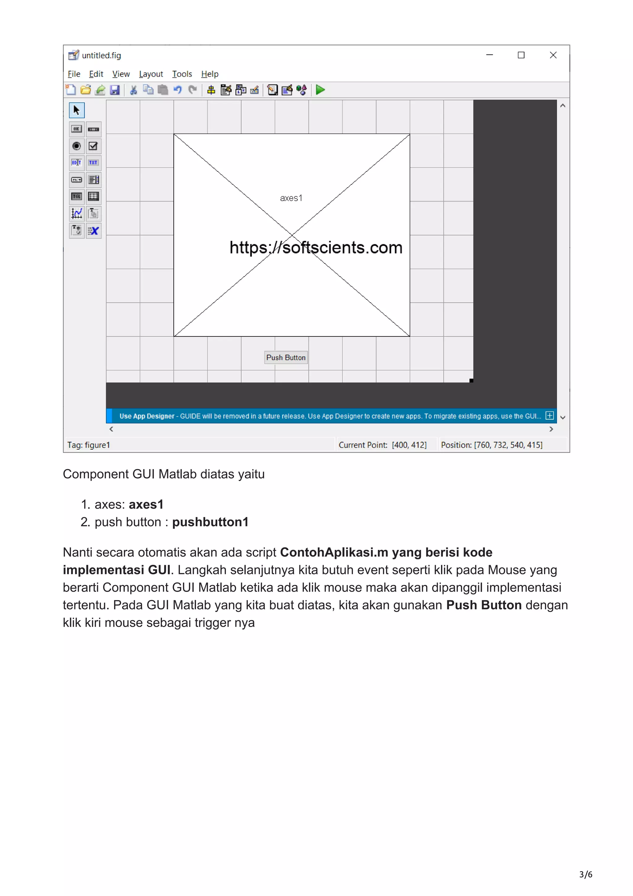 cara membuat aplikasi gui di matlab | PDF