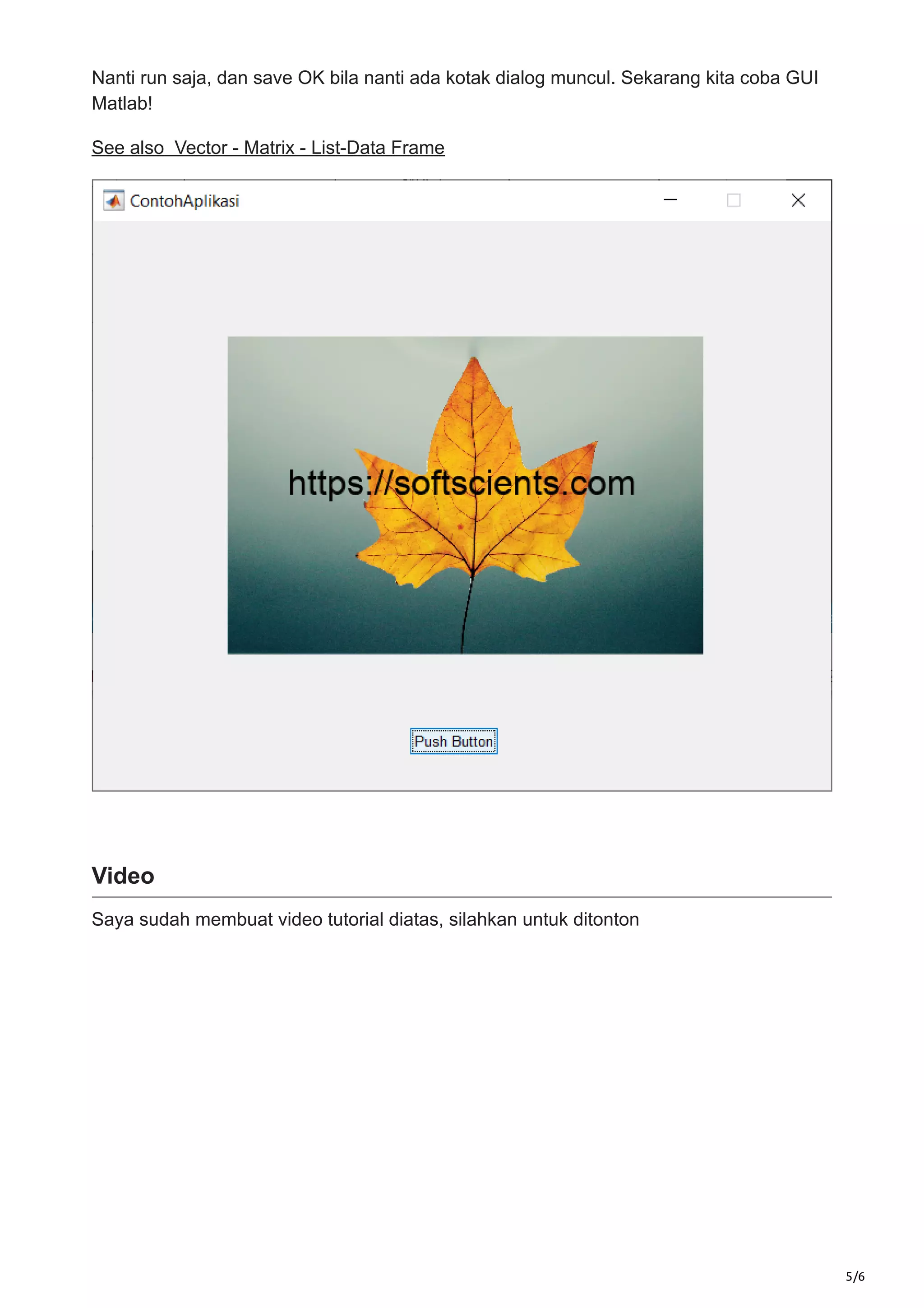 cara membuat aplikasi gui di matlab | PDF