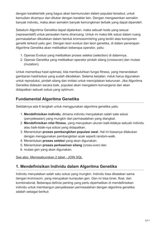 tutorial algoritma genetika bagian 1 | PDF