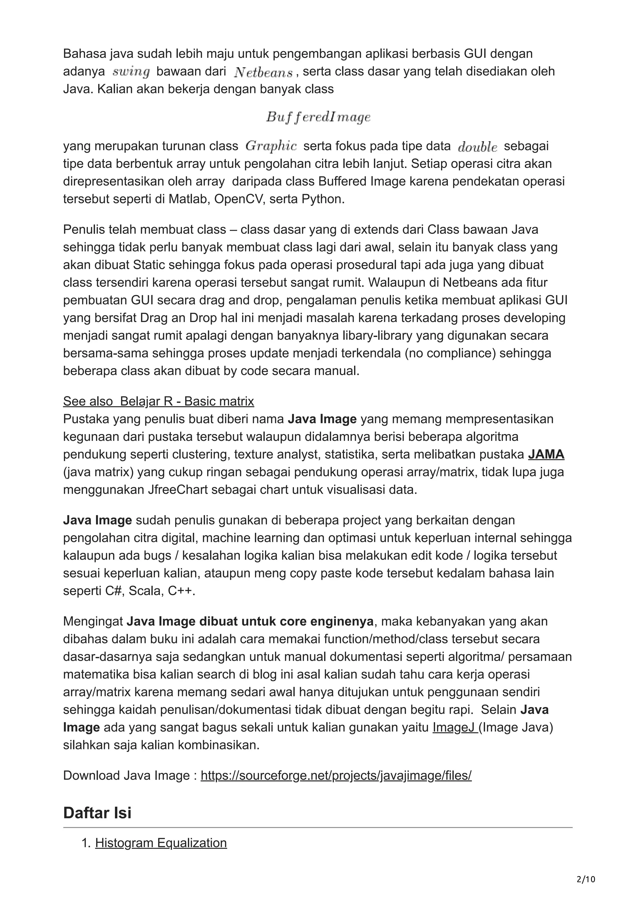 pengolahan citra digital dengan java | PDF