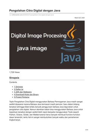 pengolahan citra digital dengan java | PDF
