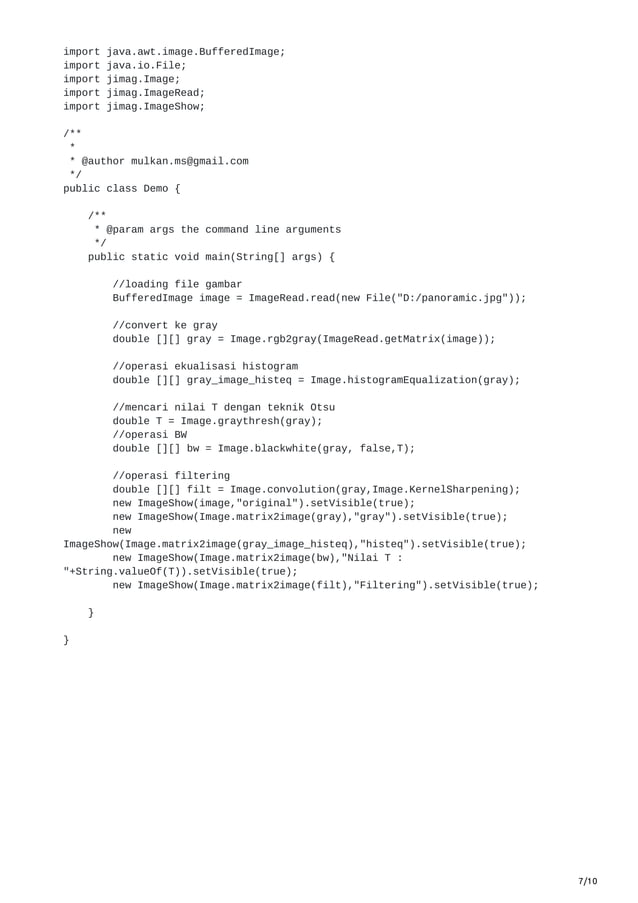 pengolahan citra digital dengan java | PDF