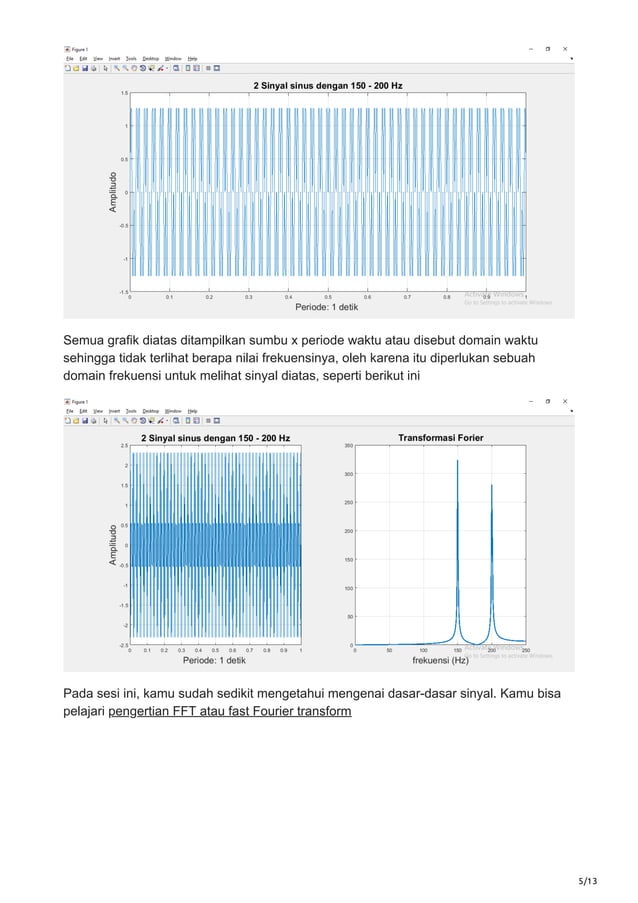 pengolahan sinyal digital dengan matlab | PDF