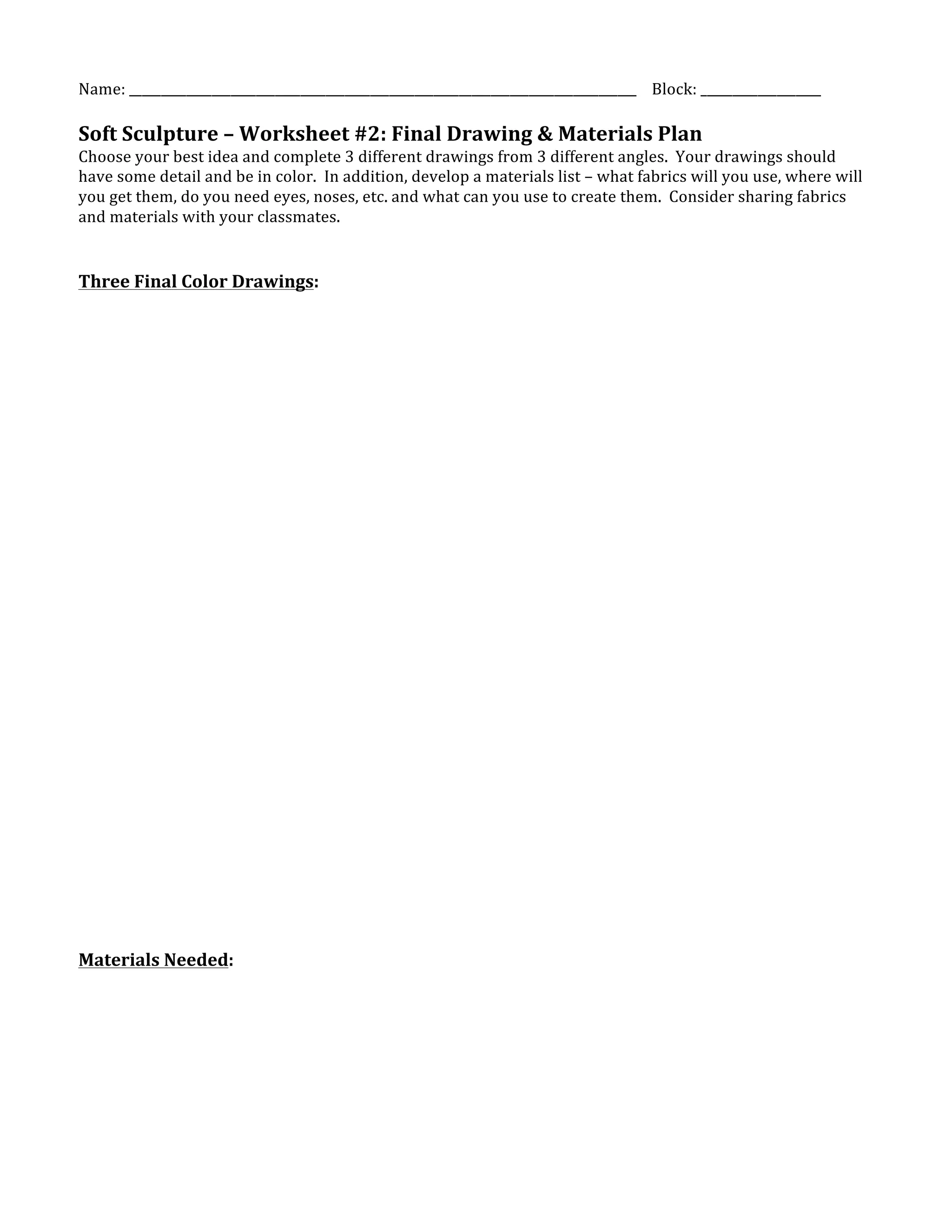 Softsculptureproject | PDF