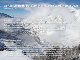 SoftServe BI/BigData Workshop in Utah | PPTX