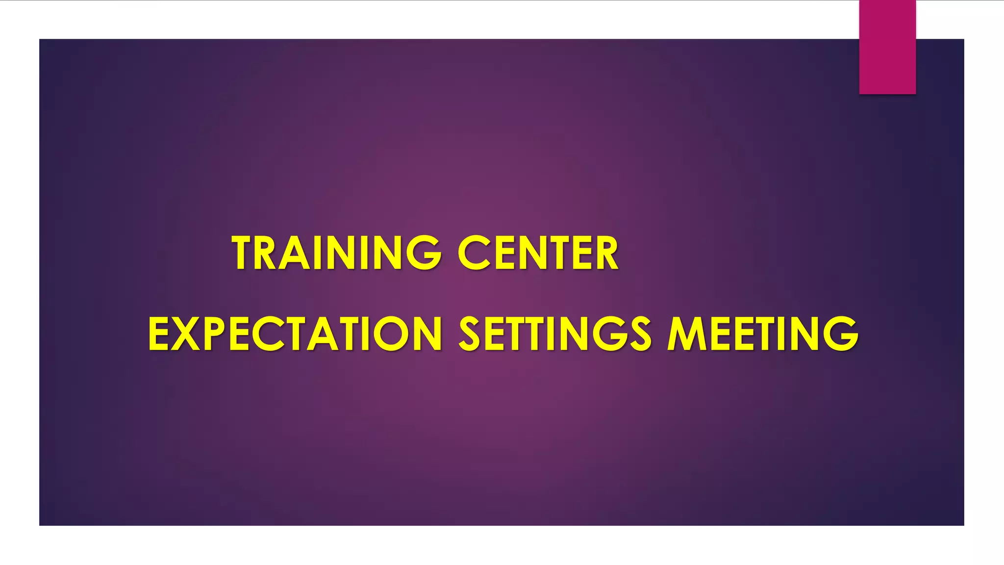 Soft service training center expectation settings | PDF
