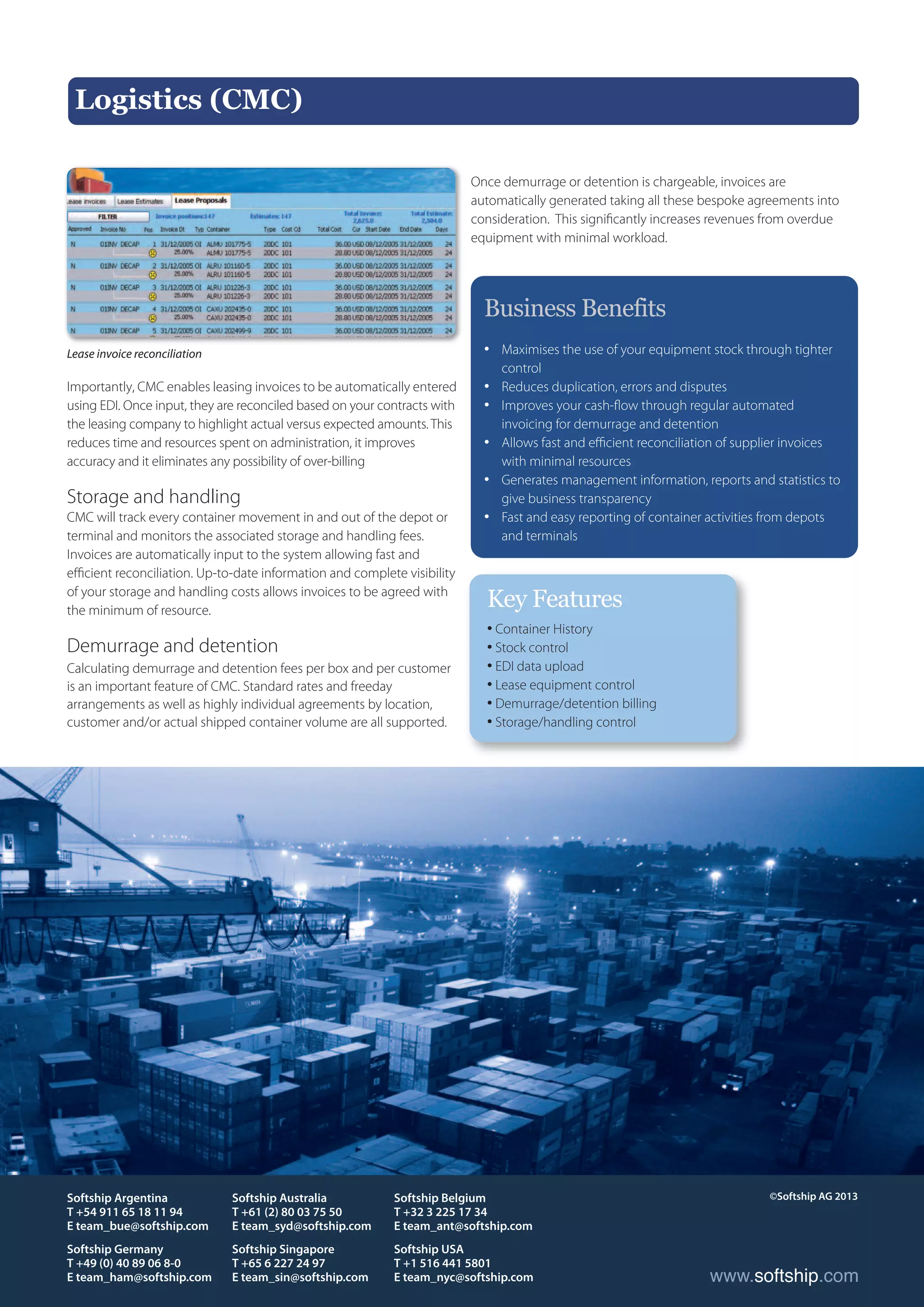 Container Management Software - Softship | PDF