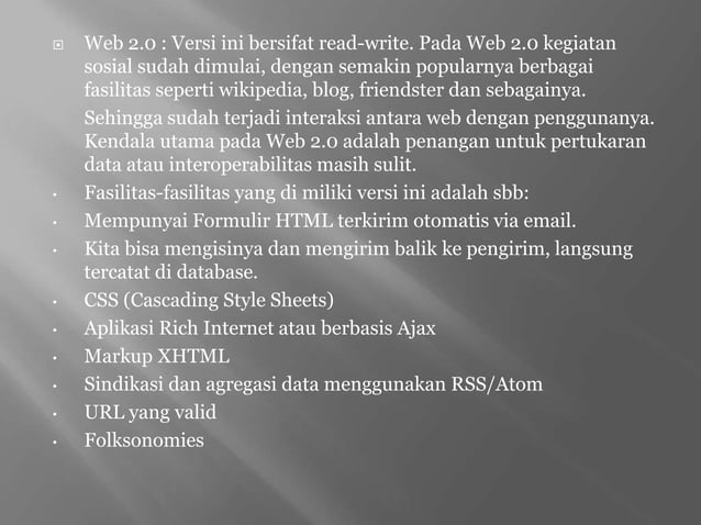 Perkembangan Teknologi Web Browser | PPT