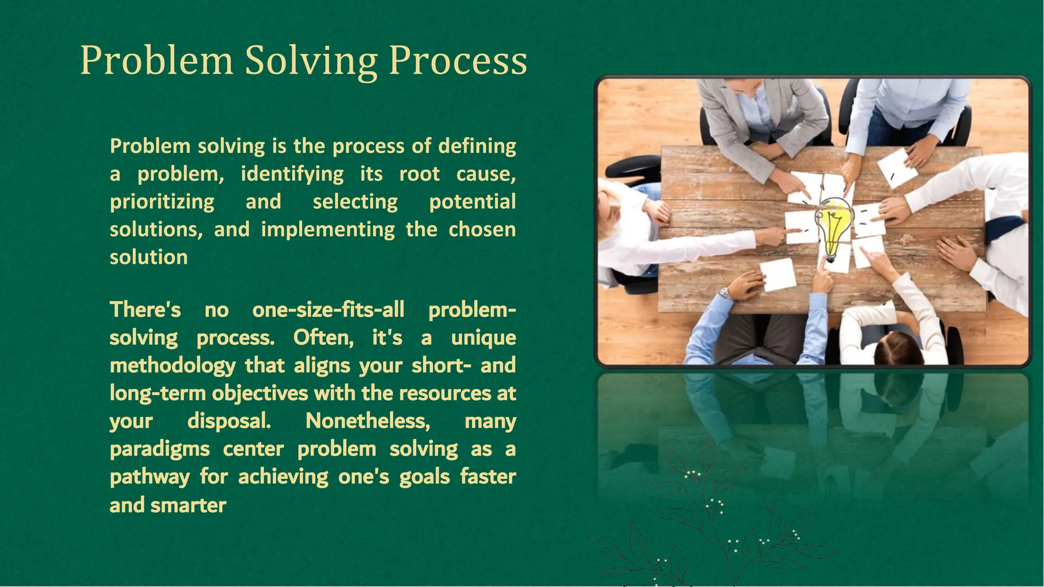 Soft skill : Steps in Problem Solving process | PPT