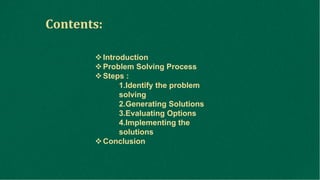 Soft skill : Steps in Problem Solving process | PPT | Free Download