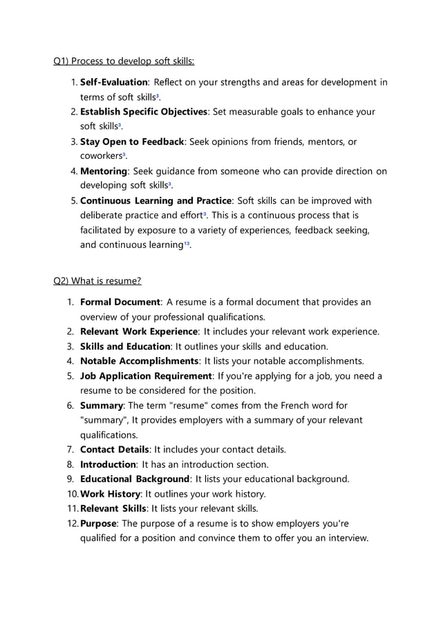 soft skills question paper set for bba ca | PDF