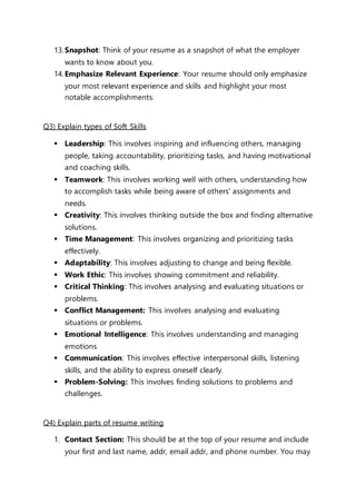 soft skills question paper set for bba ca | PDF
