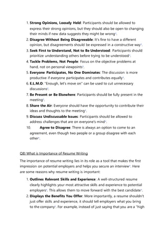 soft skills question paper set for bba ca | PDF