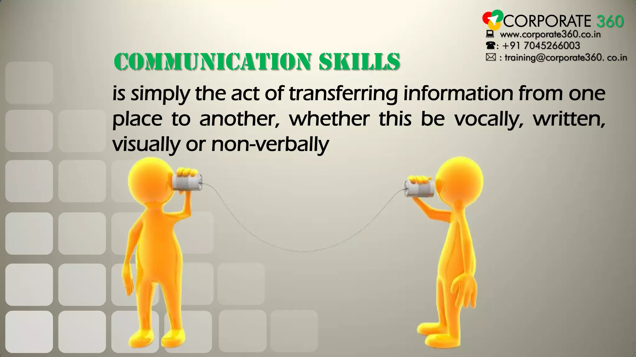 Soft skills by corporate 360 training solutions | PPT