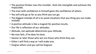 Soft skills Presentation for CPC Polytechnic,MYSURU Students | PPT