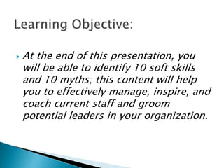 Soft skills for managers & supervisors | PPTX