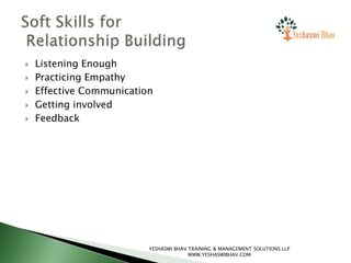 Soft skills for relationship building | PPTX