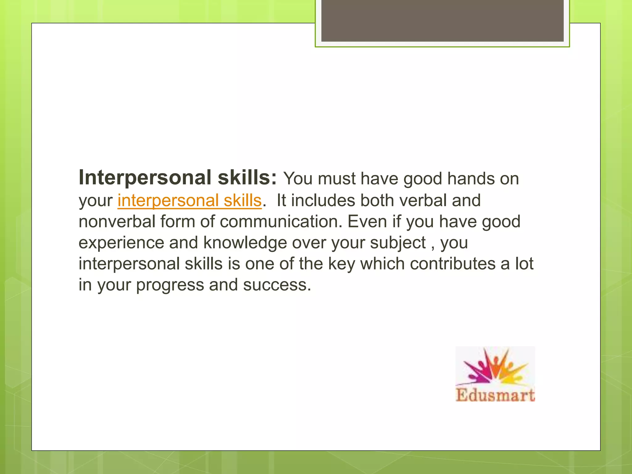 Soft Skills: Foundation to be modern teacher | PPTX