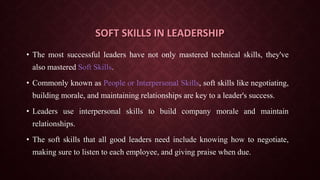 Soft skills in leadership | PPTX