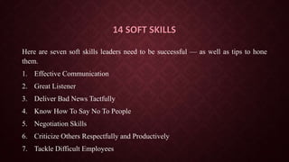 Soft skills in leadership | PPTX