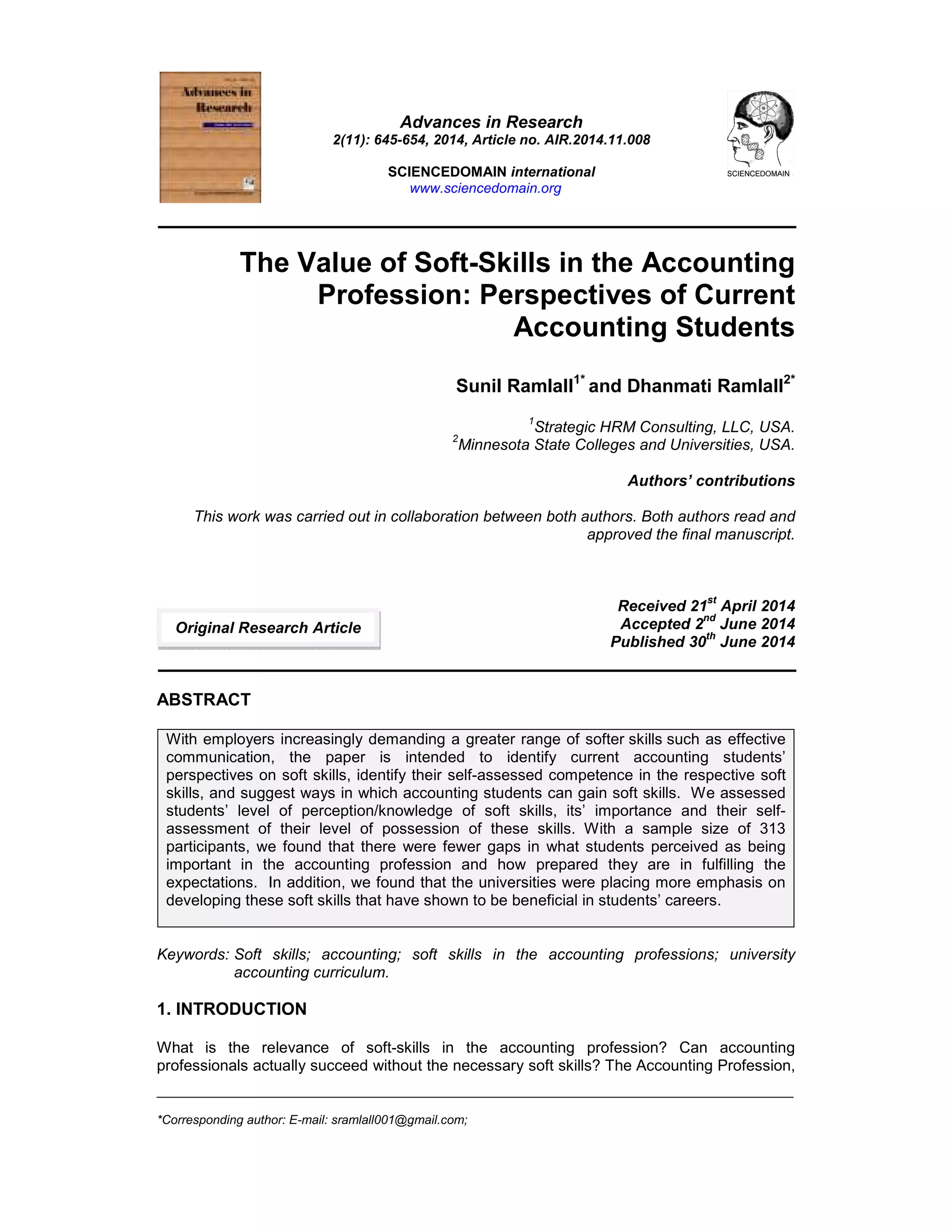 Soft skills in the accounting profession | PDF