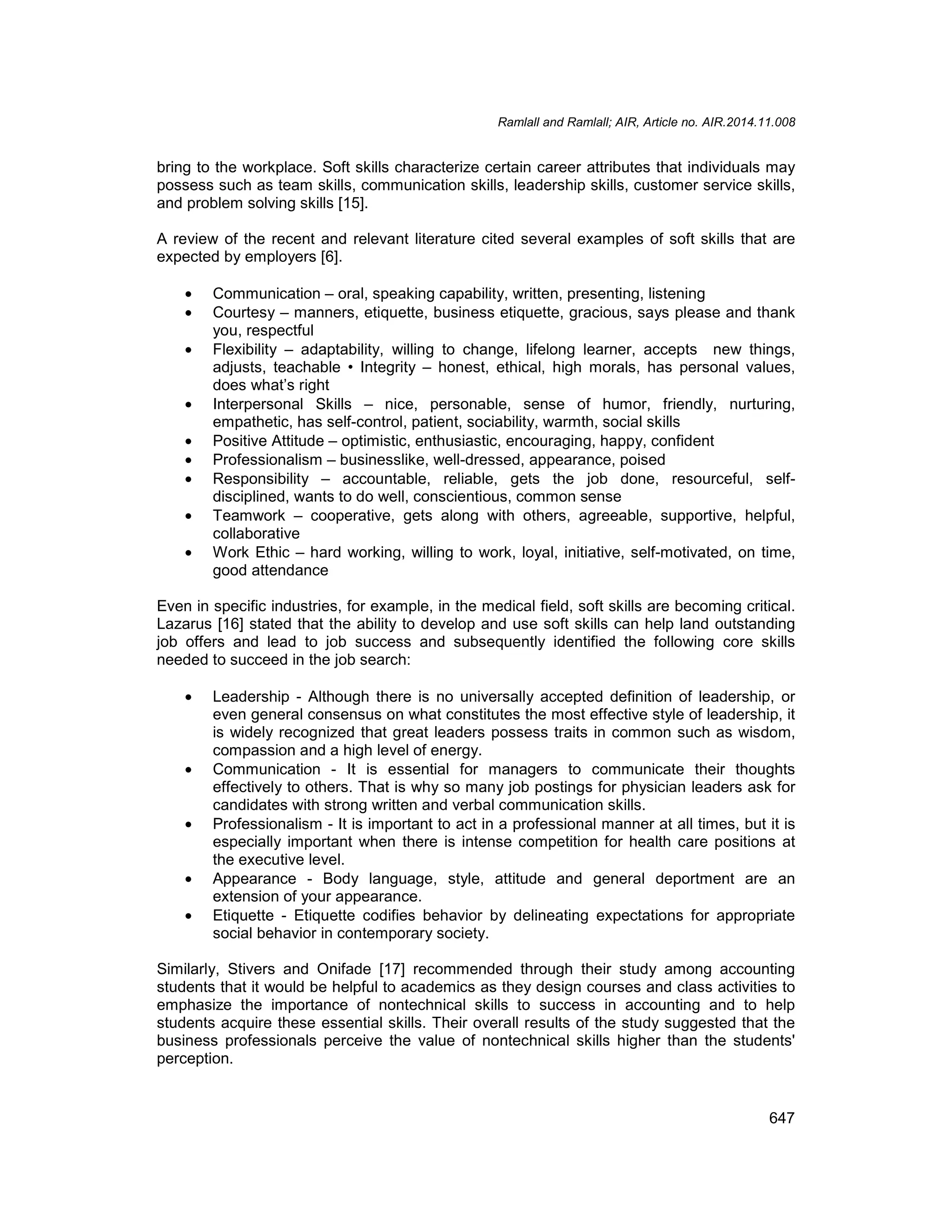 Soft skills in the accounting profession | PDF