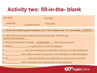 Soft skills in the workplace | PPTX