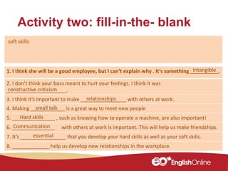 Soft skills in the workplace | PPTX