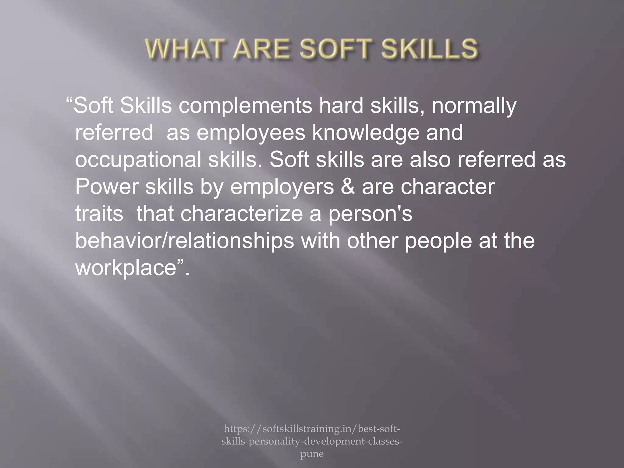 Soft skills & personality development | PPTX