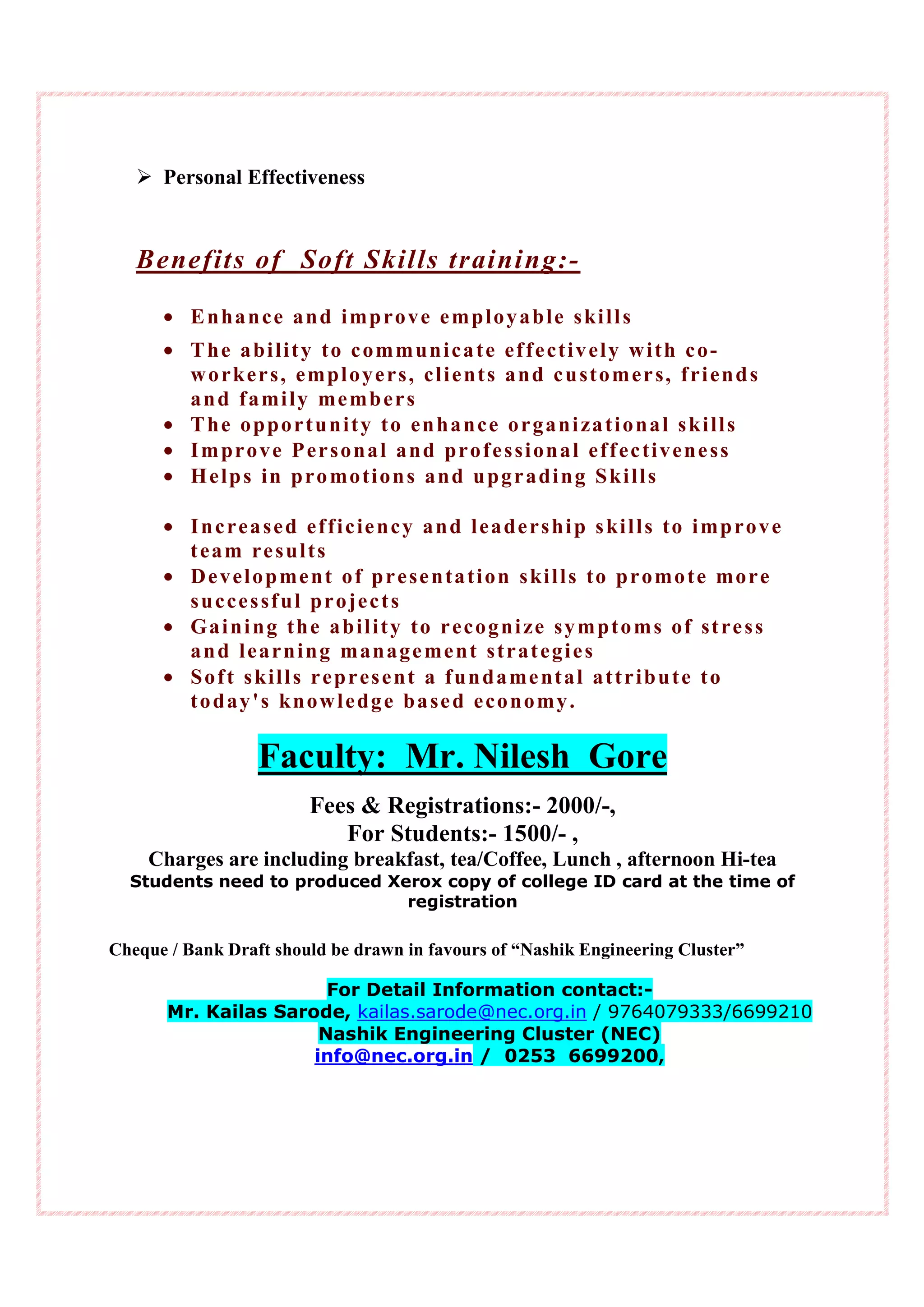 Soft skills training program | PDF