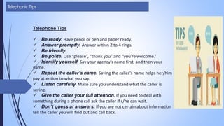 Soft skill & telephonic etiquettes | PPTX